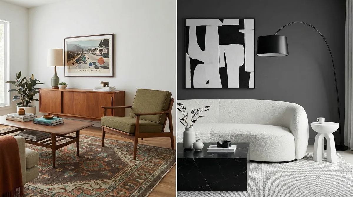 Modern vs Contemporary Design 2025 | RoomX AI